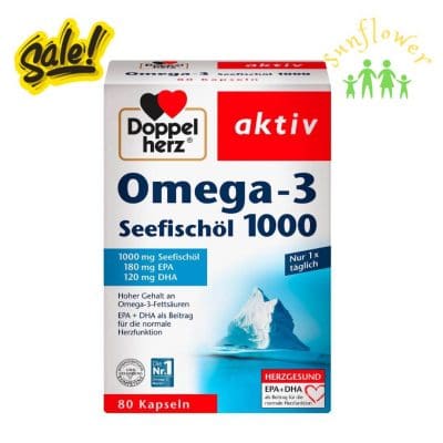 Dầu Cá Doppelherz Omega 3 Seefischol 1000 hộp 80 viên
